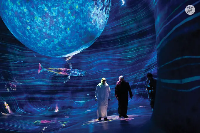 Khaled bin Mohamed bin Zayed witnesses inauguration ceremony of teamLab Phenomena Abu Dhabi in ...